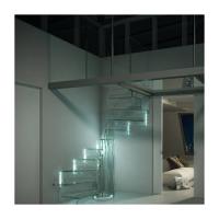China Modern staircase glass price toughened glass step floating stair for sale
