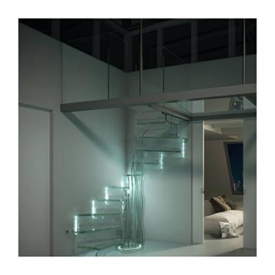 China Modern staircase glass price toughened glass step floating stair for sale