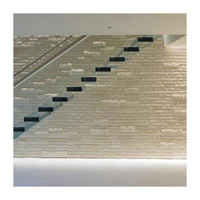 China Space saving custom glass floating glass stairs for sale