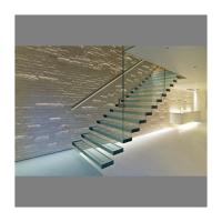 China Winding stair glass stairs price floating stairs glass railing for sale