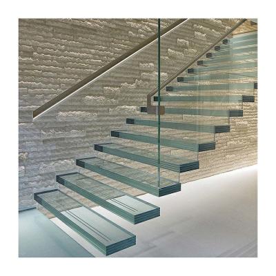 China Customize staircase indoor glass handrails for floating stairs for sale