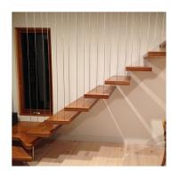 China Wood Tread Cantilever Floating Stairs Residential Modern Style WA-SFL1002 for sale