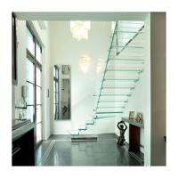 China Chinese granite slip resistance glass stairs glass suspension stairway price for sale