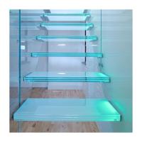 China Chinese granite slip resistance glass stairs glass suspension stairway price for sale