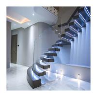 China Steel Cantilever Floating Stairs Modern Suspension Stair To Loft for sale
