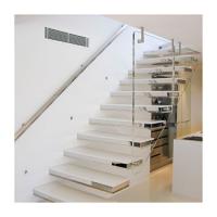 China Tempered Glass Floating Wood Staircase Loft Glass Stairs Grill Design for sale