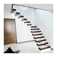 China Modern Cantilever Floating Stairs Beech Wood Plate Indoor Floating Staircase for sale