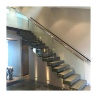 China Interior Wood Cantilever Floating Stairs WA-SFL1002 Suspension Staircase for sale