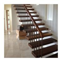 China Interior Wood Cantilever Floating Stairs WA-SFL1002 Suspension Staircase for sale