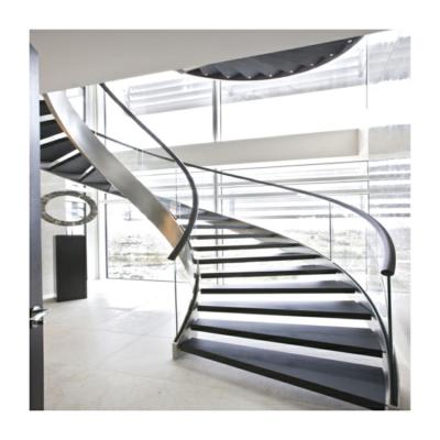 China Wood step curved deck stairs stringers new Zealand half circle stairway design for sale