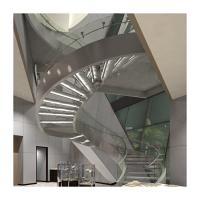 China Wood step curved deck stairs stringers new Zealand half circle stairway design for sale