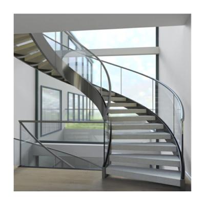 China Wood step house with curved stairs Atlanta curved stairway s for sale