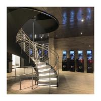 China Wood step house with curved stairs Atlanta curved stairway s for sale