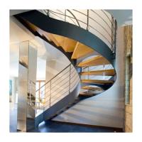 China Timber wood steps curved concrete stairs Finland stairs treads for curved stairway for sale