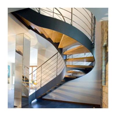 China Timber wood steps curved concrete stairs Finland stairs treads for curved stairway for sale