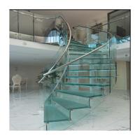 China Indoor decoration fiber glass treads curved staircase pictures of curved stairway for sale