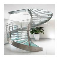 China Best sale laminated glass modern round staircase building circular stairs for sale