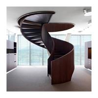 China Timber tread round staircase price Calgary curved stairway lift cost for sale