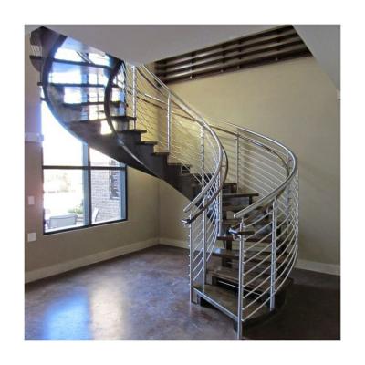 China Wood step stair nosing for curved stairs Paraguay round stairway for home for sale