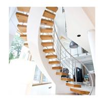 China Wood step stair nosing for curved stairs Paraguay round stairway for home for sale