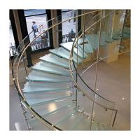 China Latest fashion double layer glass curved iron balusters used curved stairway lift for sale