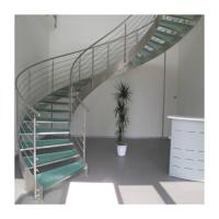 China Latest fashion double layer glass curved iron balusters used curved stairway lift for sale