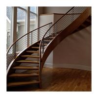 China Solid timber steps curved metal staircase United Arab Emirates reconditioned curved stairlifts for sale
