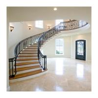 China Solid timber steps curved staircase prices Falkland Islands half round stairway design for sale