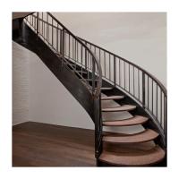 China Timber steps half curved round staircase Thailand best curved stairlifts for sale