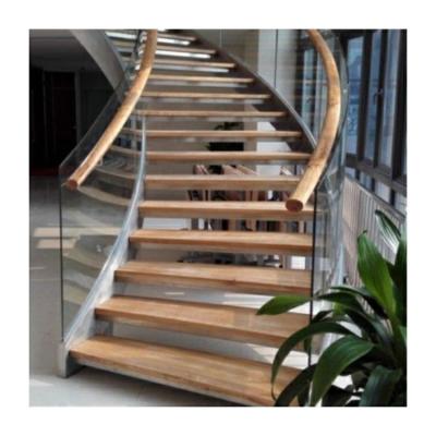 China Solid timber steps arc staircase Edmonton curved stairway chair lift prices for sale