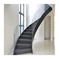 China Wood step curved stair edging Cape Verde curved stairway riser for sale