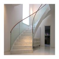 China Timber wood steps used curved stair lift Solomon Islands building radius stairway for sale
