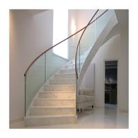 China Wood treads half circle stairs design Trinidad and Tobago deck with curved stairway for sale