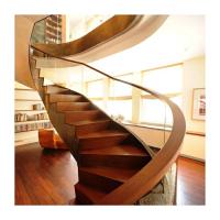 China Wood treads radius stairs Saudi Arabia how to build a curved stairway for sale