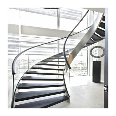 China Timber wooden treads arc de triomphe stairs Vancouver curved stairway edging for sale