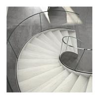 China Solid timber steps arc stairs Burkina Faso curved exterior stairway for sale