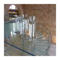 China The cheapest sgp laminated glass curved staircase house with curved stairway for sale