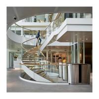 China Timber wooden tread curved exterior stairs Vietnam how much is a curved stairlift for sale