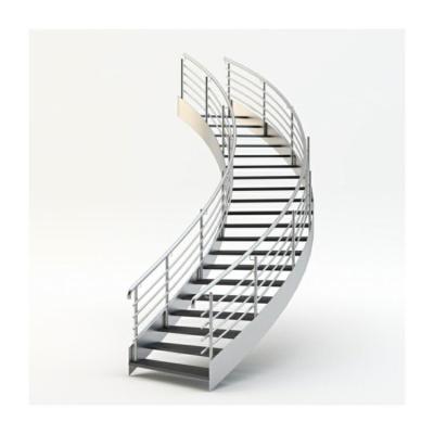 China Timber wooden tread curved stair layout Melbourne curved stairway drawing for sale
