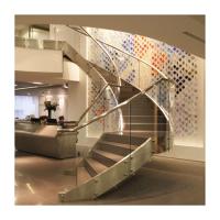 China Timber wooden tread curved stair layout Melbourne curved stairway drawing for sale