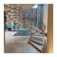 China Timber wood step arcway stair Mozambique curved stairway calculator for sale