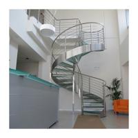 China Customized design double layer glass slightly curved staircase stair treads for curved stairway for sale