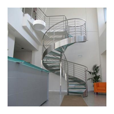 China Customized design double layer glass slightly curved staircase stair treads for curved stairway for sale