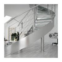 China Fashion led glass curved patio stairs small curved stairway for sale