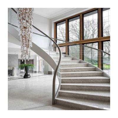China Timber wooden steps building radius stairs Zambia curved stairway nosing for sale