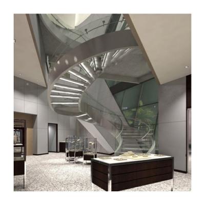 China Solid timber steps chair lift for curved stairs Madagascar curved concrete stairway for sale
