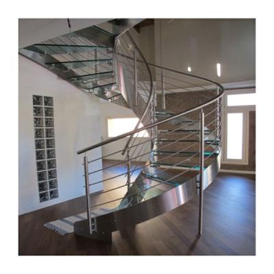 China Promotion led glass diy curved deck stairs stairway runner curved stairway for sale