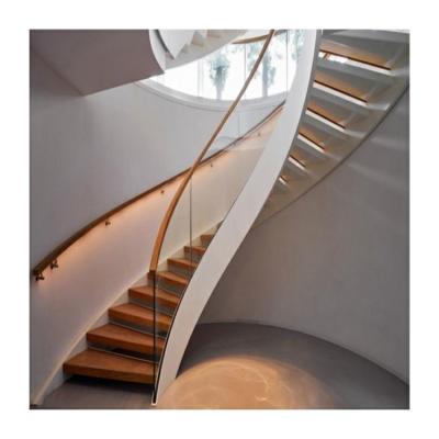 China Timber steps curved marble staircase Dallas curved deck stairway stringers for sale