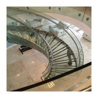 China Indoor decoration SGP glass curved exterior stairs circular concrete stairs for sale