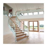 China Wood step curved staircase France modern curved stairway for sale